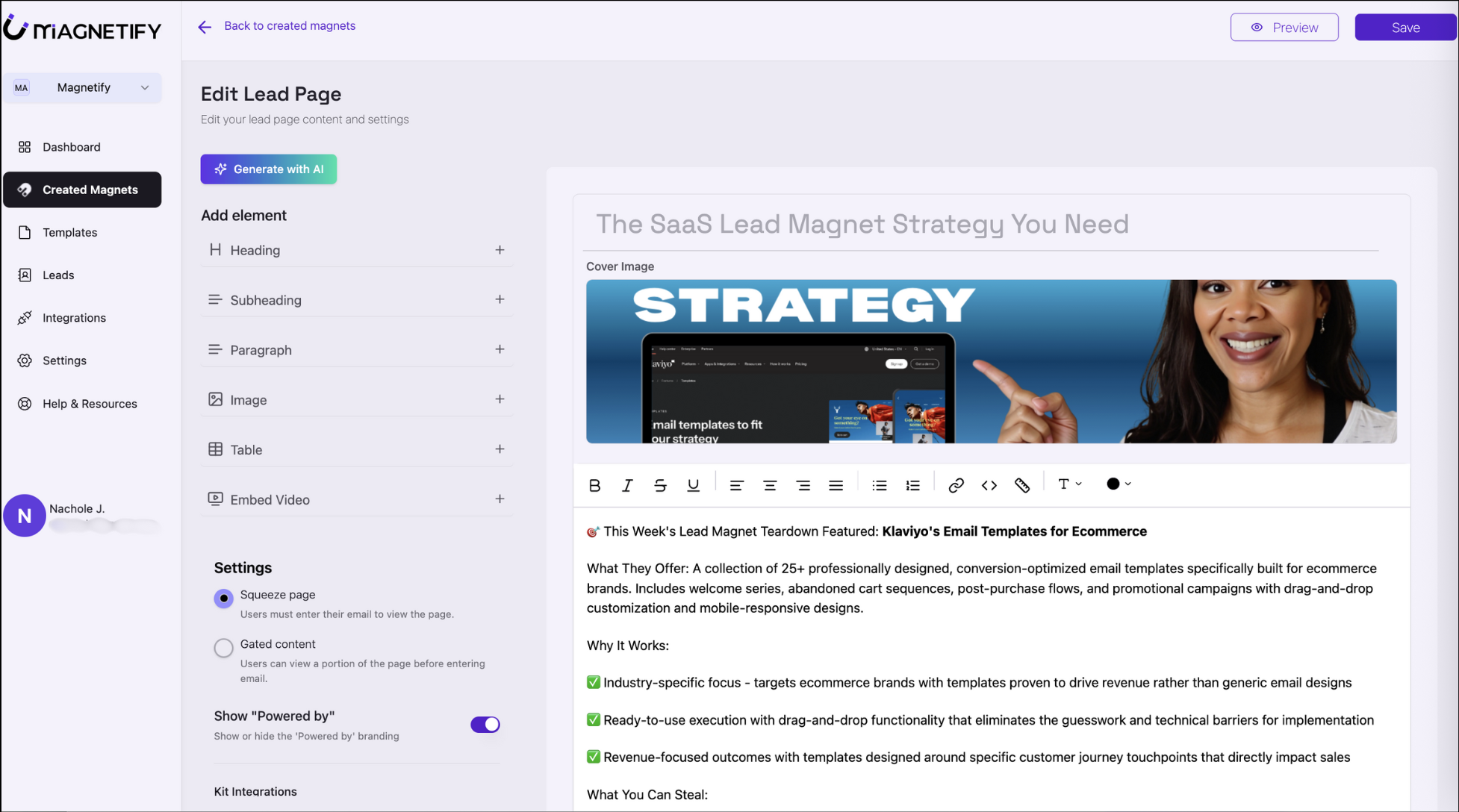 Magnetify.ai - Create high-converting lead pages, ebooks, and mini ...